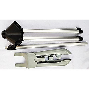 Luumerser Foldable Garment & Clothes Drying Rack,Adjustable Height,Elescopic Rod Adjustable（Steamer Support Rack Overall hHeight 63 Inches / 160cm） (Grey), Gray