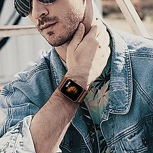 Enjoyselfhub Stretchy Solo Loop Compatible with Apple Watch Band 38mm 40mm 42mm 41mm 44mm 45mm, 6 Pack Nylon Sport iWatch Wristband for Apple Watch Series 8 7 6 5 4 3 2 1 SE Women Men, 38mm Brown