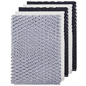 Olivia tree 5PCS Monotone Dish Washing Net Cloths, Dish mesh net,Scourer, Quick Dry, Perfect Scrubber for Washing Dishes 11 inch x11 inch Dish scubber