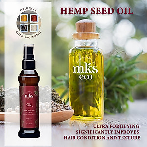 MKS eco Oil, Original - 2 fl oz - Hair Styling Elixir - Moroccan Argan Oil, Hemp Seed Oil - Moisturize & Nourish Hair, Control Frizz, Increase Smoothness - Vegan & Cruelty Free