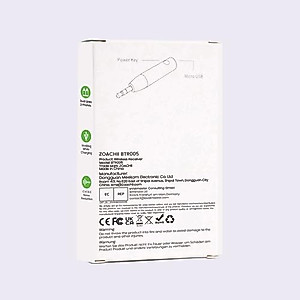 ZOACHII Bluetooth Aux Adapter for Car, Wireless Bluetooth 5.0 Audio Receiver with 3.5mm Jack for Vehicle Truck Home Stereo Speaker Headphone Music Streaming, Handsfree Calling, [1 Piece]