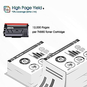 Cool Toner Compatible Toner Cartridge Replacement for Brother Super High Yield TN880 TN-880 TN 880 HL-L6200DW MFC-L6700DW MFC-L6800DW HL-L6200DWT HL-L6300DW MFC-L6900DW Printer (Black, 2-Pack)