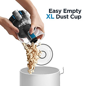 Eureka Lightweight Cordless Vacuum Cleaner, High Efficiency Powerful Motor LED Headlights, Convenient Stick and Handheld Vac, Black