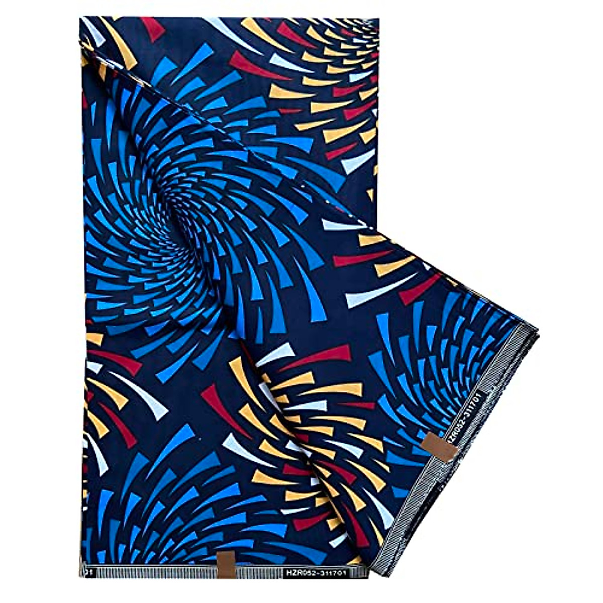 ADWAXDA African Ankara Kente Cloth Fabric by The Yard 6 Yards Cotton Wax Print African American Fabric for Party Dress (FC074)