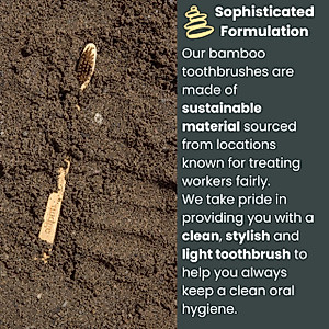 Nudge Premium Natural Bamboo Toothbrushes, (Pack of 2) Soft Bristles Toothbrush, Sustainable, Biodegradable, Eco-Friendly, Fully Recyclable, BPA Free