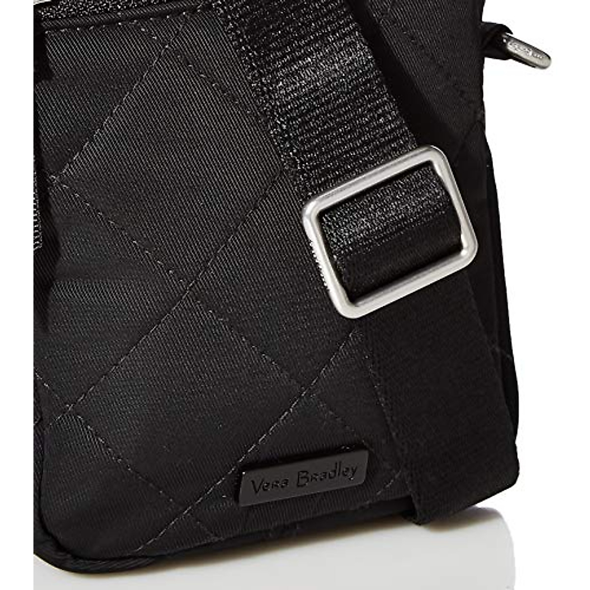 Vera Bradley Women's Performance Twill Small Convertible Crossbody Purse With RFID Protection, Black, One Size