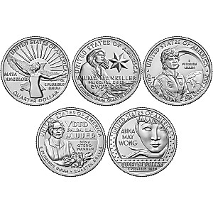 2022 P, D - 2023 P, D Women Quarter 20 Coin Set in Littleton Green Folder LCF63 Uncirculated