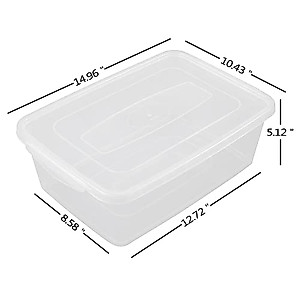 Cand 14 Quart Storage Box 4 Packs, Clear Latching Bin