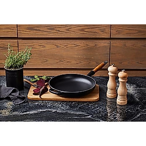 Le Creuset Enameled Cast Iron Alpine Wood Handle Fry Pan, 10.25", Marseille