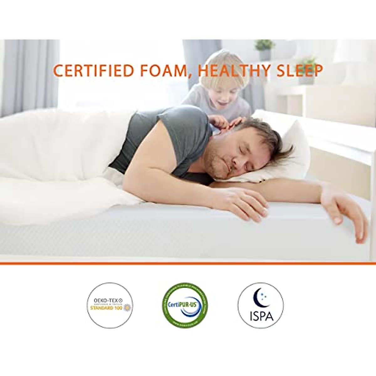 HWGEBY 10 Inch Queen Matress in a Box, Memory Foam Mattress Certipur US Certified, Medium Firm Mattress for Sleep and Pressure Relief