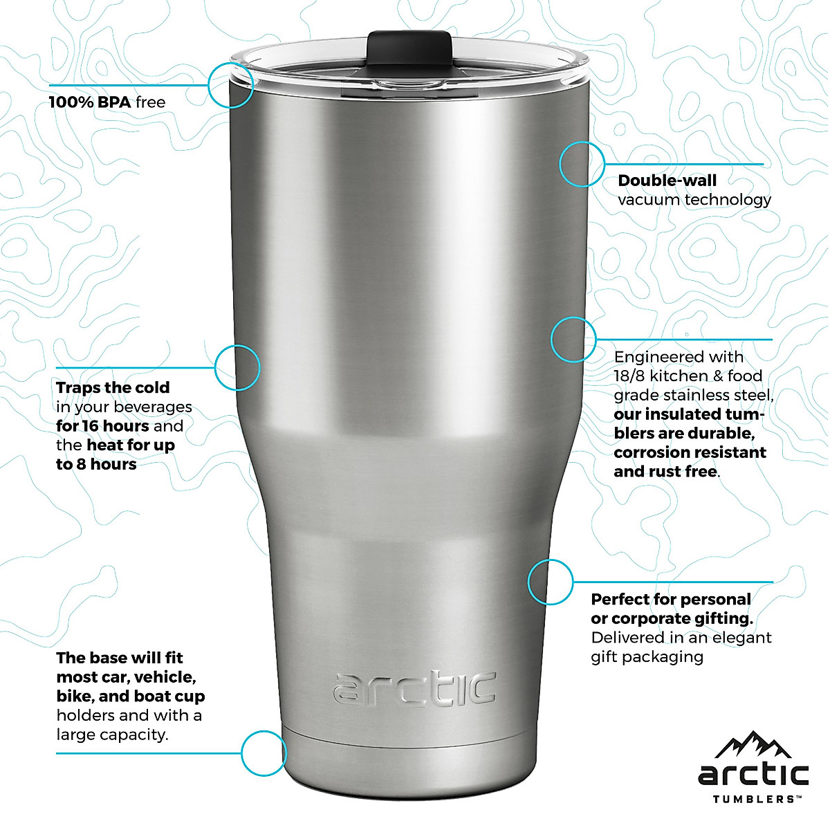 Arctic Tumblers | 30 oz Matte Pink Insulated Tumbler with Straw & Cleaner - Retains Temperature up to 24hrs - Non-Spill Splash Proof Lid, Double Wall Vacuum Technology, BPA Free & Built to Last