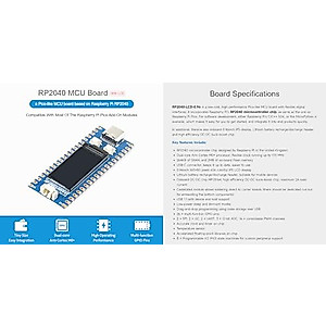 Waveshare RP2040-LCD-0.96 A Low-Cost High-Performance Pico-Like MCU Board Based On Raspberry Pi Microcontroller RP2040 Compatible with Most of The Raspberry Pi Pico Add-On Modules
