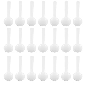 100pcs Micro Labs Liquid Measuring 1 Gram Static Plastic Tiny Scoop for Home Laboratory Kitchen