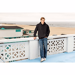 MV Sport Cool Fleece Hoodies for Men (Drawstring Hoodie Mens Sweatshirt) Mens Hoodies Pullover (Black, X-Large)