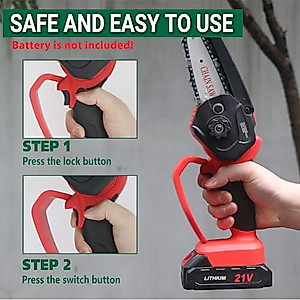 T TOVIA Cordless Power Chainsaw for Makita 18V Battery(Battery NOT Included), 4 Inch Hand-held Mini Pruning Saw for Wood Cutting, Tree Trimming, Camping