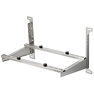 TURBRO Wall Mount Stand for Mini Split Ductless Air Conditioner Heat Pump System, Sturdy Aluminum Alloy Bracket w/Dual Cross-Bars, Support Condenser up to 600 lbs (7,000-36,000 BTU)