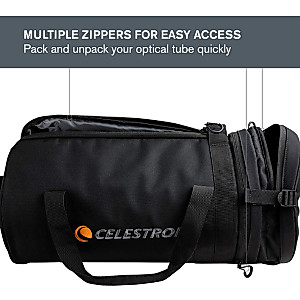 Celestron – 8” Telescope Optical Tube Bag – Custom Carrying Case Fits Schmidt-Cassegrain and EdgeHD – Ultra-Durable Protective Walls – Padded Straps for Easy Carry
