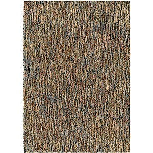 Orian Rugs Super Shag Collection 386301 Multi-Solid Area Rug, 7'10" x 10'10", Multicolor