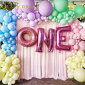 Sheer Curtain Drapes 10ft x 8ft Pink Chiffon Fabric Backdrop Drapes Curtain for Wedding Arch Party Window Decoration