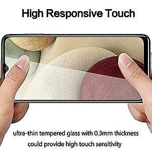 [2 Pack] for Samsung Galaxy A12 / A13 / A32 5G / A42 / A03S / A03 / A02S / A02 Screen Protector, Anti Spy Privacy Screen Protector Tempered Glass Film, 9H Anti Scratch No Bubble Easy Install - Black