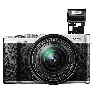 Fujifilm X-M1 Compact System 16MP Digital Camera Kit with 16-50mm Lens and 3-Inch LCD Screen (Silver)