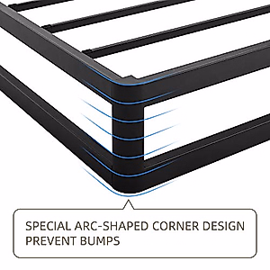 BIKAHOM Modern 9 Inch Metal Platform Bed Frame Queen with Heavy Duty Steel Foundation for Bedroom,Mattress Foundation,No Box Spring Needed,Sturdy Steel Structure