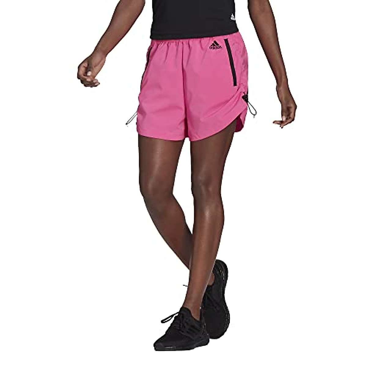 adidas Women's Tech Shorts PB, Screaming Pink, Small