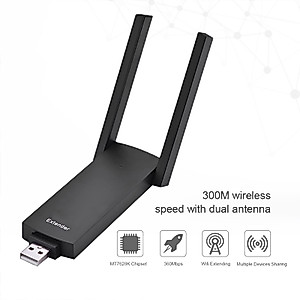 WiFi Extender, 300Mbps USB WiFi Network Signal Range Extender Wireless Internet Booster Dual Antenna Wireless Router Repeater AP Amplifier