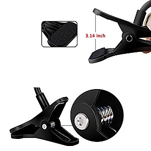 ZTON Cell Phone Holder, Universal Mobile Phone Stand, Lazy Bracket, Flexible Long Arms Clip Mount for iPhone, LG etc. in Office Bedroom Desktop (Black)