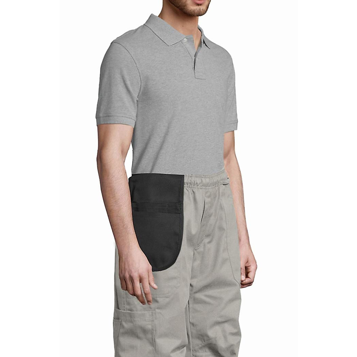 Uncommon Threads Unisex Pouch Apron for Restaurant and Work Uniform, Black