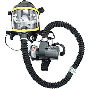 Mefape Electric Constant Flow Supplied Air Fed 2 Gear Adjustable Full Face Gas Mask Respirator System