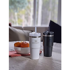 Stanley Quencher H2.0 Tumbler with Straw 14 oz | Flowstate 3-Position Lid | Cup Holder Compatible for Travel | Insulated Stainless Steel Cup | BPA-Free | Black 2.0