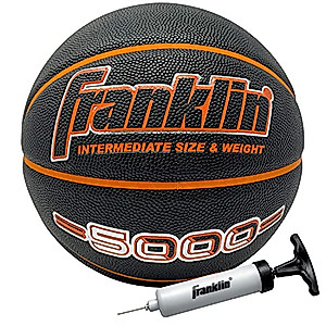 Franklin Sports 5000 Women's Basketball - 28.5" Girl's Basketball - Official Indoor Basketball - High School + College Game Ball - Air Pump Included