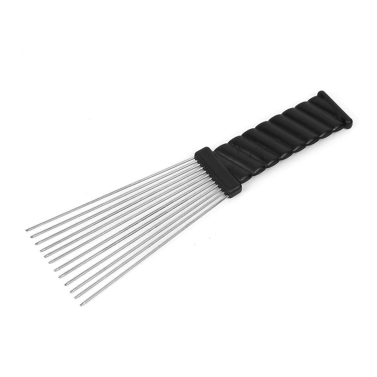 Folansy Afro Comb Metal African American Pick Comb Hairdressing Styling Tool, 2 Pack (Black-4, 2piece Assortment, Wide Teeth, Classic Black Fist Design, For Curly Hair and Afro Hairstyle)