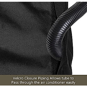 SORALEK Air Conditioner Cover for Outside Units, Universal Size, Black, Waterproof, Fits up to 21 x 16 x 15 inches