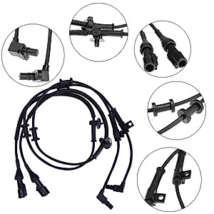 Front Left & Right ABS Wheel Speed Sensor Replacement for Ford Excursion 2000-2005 F-250 F-350 F-450 F-550 Super Duty 1999-2004 F650 F750 F800 Replace# ALS197 5S6024 SU7557 BRAB68 F81Z2C204BA (2Pcs)