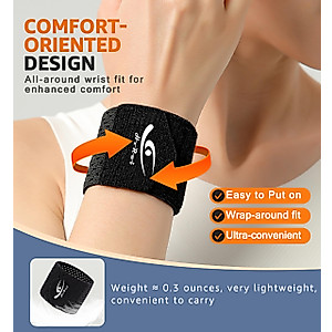 HiRui Wrist Compression Wraps, Wrist Brace Wrist Support for Sports, Mouse Hand, Mother's Hand, Carpal Tunnel Arthritis, Tendonitis - Premium Elastic & Breathable Mesh Fabric (Black, Medium)