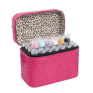 84 Slots Diamond Storage Box Diamond Embroidery Rhinestones Painting Accessory Jewelry Beads Organizer Carry Case Zipper Design