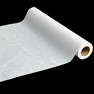 PLANTIONAL Woven Cotton Iron-On Fusible Interfacing, 16.1 inch X 10 Yards White Heavy Weight 100% Cotton Single Sided Interfacing Fabric Iron on Interfacing for fabric Sewing and DIY Crafts Supplies