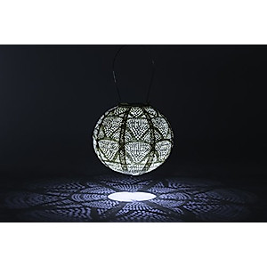 Allsop Home Garden 31771 Solar Lighting, Pearl Wave Globe