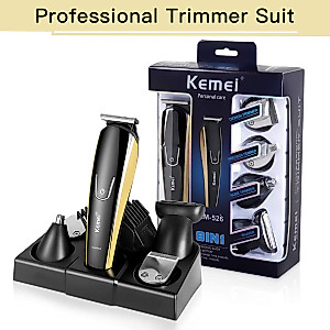 slopehill Beard Trimmer for Men, Cordless Hair Clippers Mustache Trimmer Multi-Functional Grooming Kit for Nose Ear Hair Trimmers Body Groomer All in One USB Rechargeable Waterproof