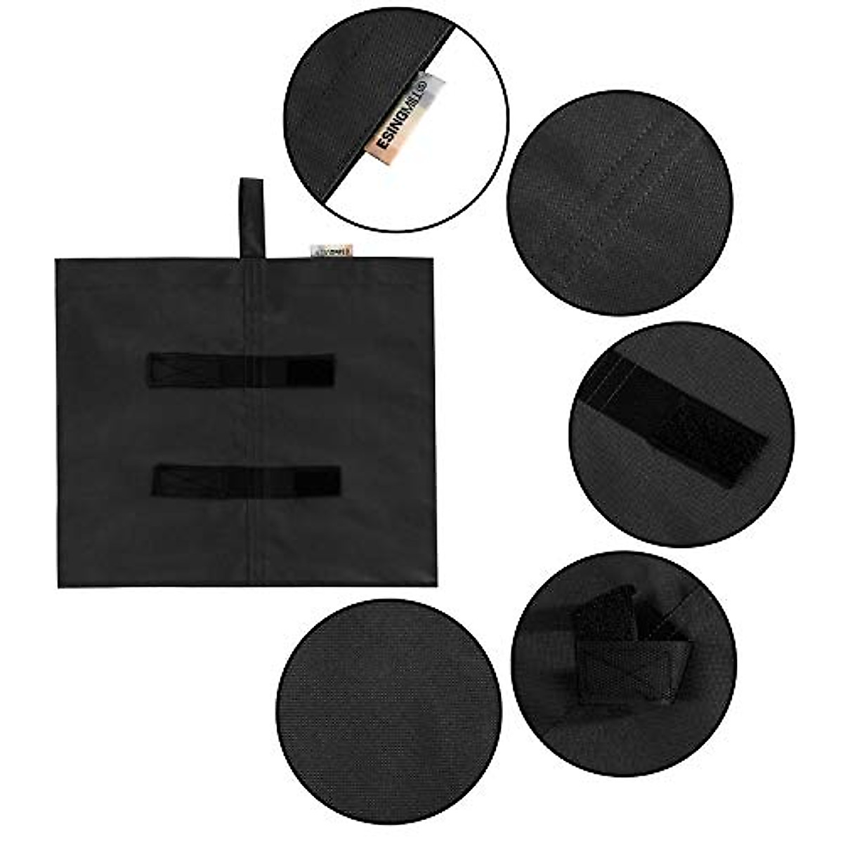 ESINGMILL Canopy Weight Bags for Pop up Tent, 4pcs/Pack Leg Weights Sand Bags for Instant Outdoor Sun Shelter Canopy Legs, Heavy Duty Stability Sandbag Weighted Feet Bag