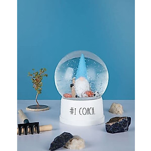Rae Dunn Snow Globe - Snow Globes for Adults Unique Design - Cute Shelf Decor for Home & Office - Snow Globes for Women - Snowglobe Gifts for Nurses - Nurse Gift Collectibles - Bolas de Nieve