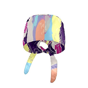 Women's Working Cap with Button and Sweatband, Head Covers Adjustable Tie Back Hat Headwraps Reusable Caps 3D Printed for Men Border Collie Dog Paint Watercolor