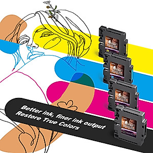 Spaceink SG500 SG1000 Sublimation Ink Cartridges for SAWGRASS Virtuoso SG500 SG1000 Printers - Upgraded Firmware 3.03 - (1*Black, 1*Cyan, 1*Magenta, 1*Yellow)