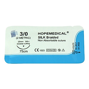 Keebomed-Hopemedical Veterinary Sutures Silk Braided Size 3/0