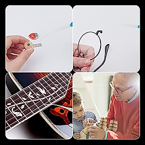 PH PandaHall Glue Tips, 100pcs Plastic Glue Micro-Tips Glue Extender Precision CA Glue Applicator for Arts Crafts Hobby Projects Guitar Fret Slot, White