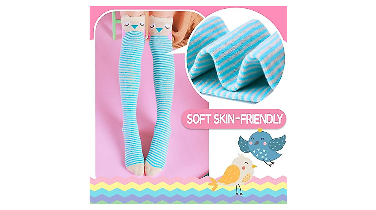 ANTSANG Cute Animal Knee High Socks for Girls 3-12