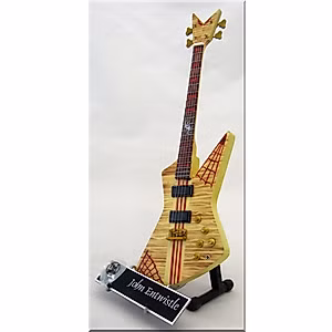 JOHN ENTWISTLE Miniature Bass Guitar THE WHO Spider w/Guitar Pick
