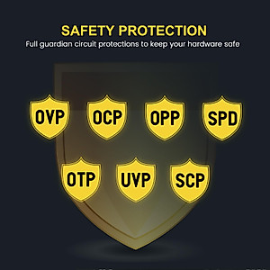 Segotep 750W Power Supply, 80 Plus Gold Full Modular PCIe 5.1 & ATX 3.1 Gaming PSU for NVIDIA RTX 20/30/40/50 Series & AMD GPU, 120mm Silent FDB Fan, Japanese Original Electrolytic Capacitors